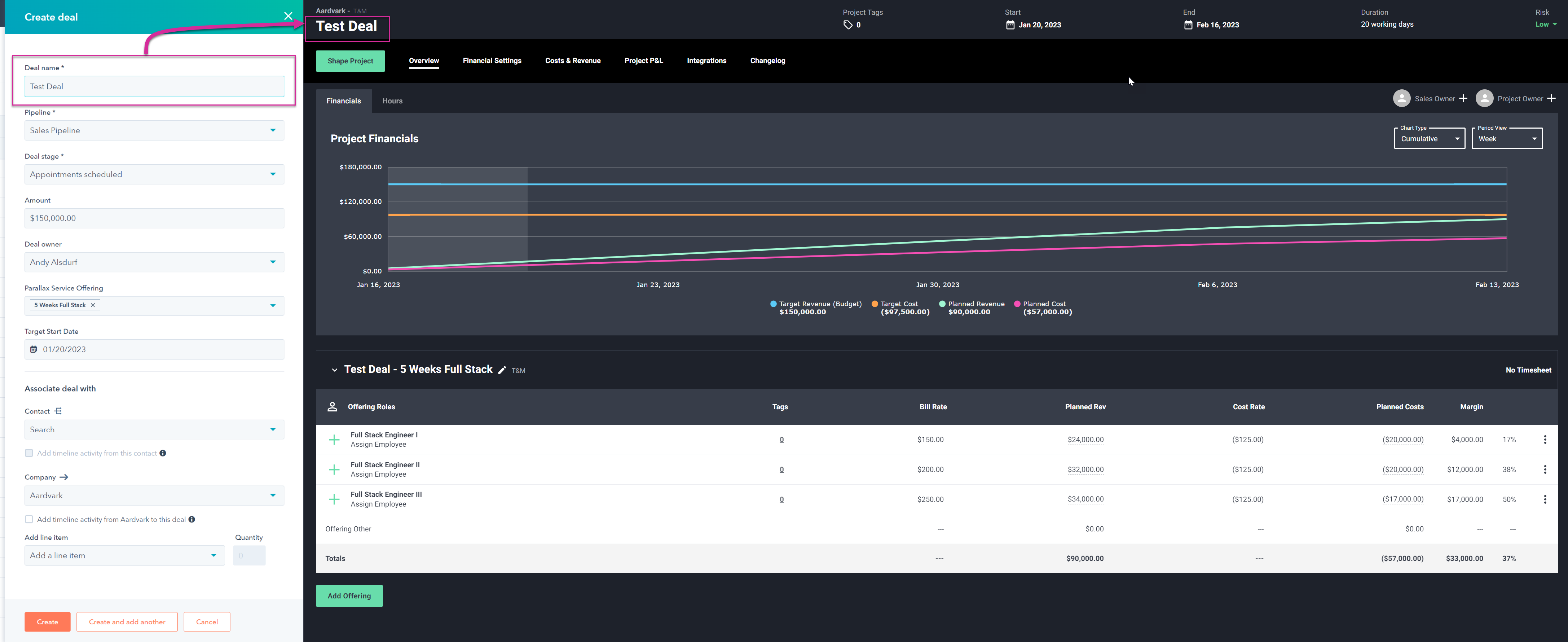 HubSpot Integration Field Mapping – Parallax