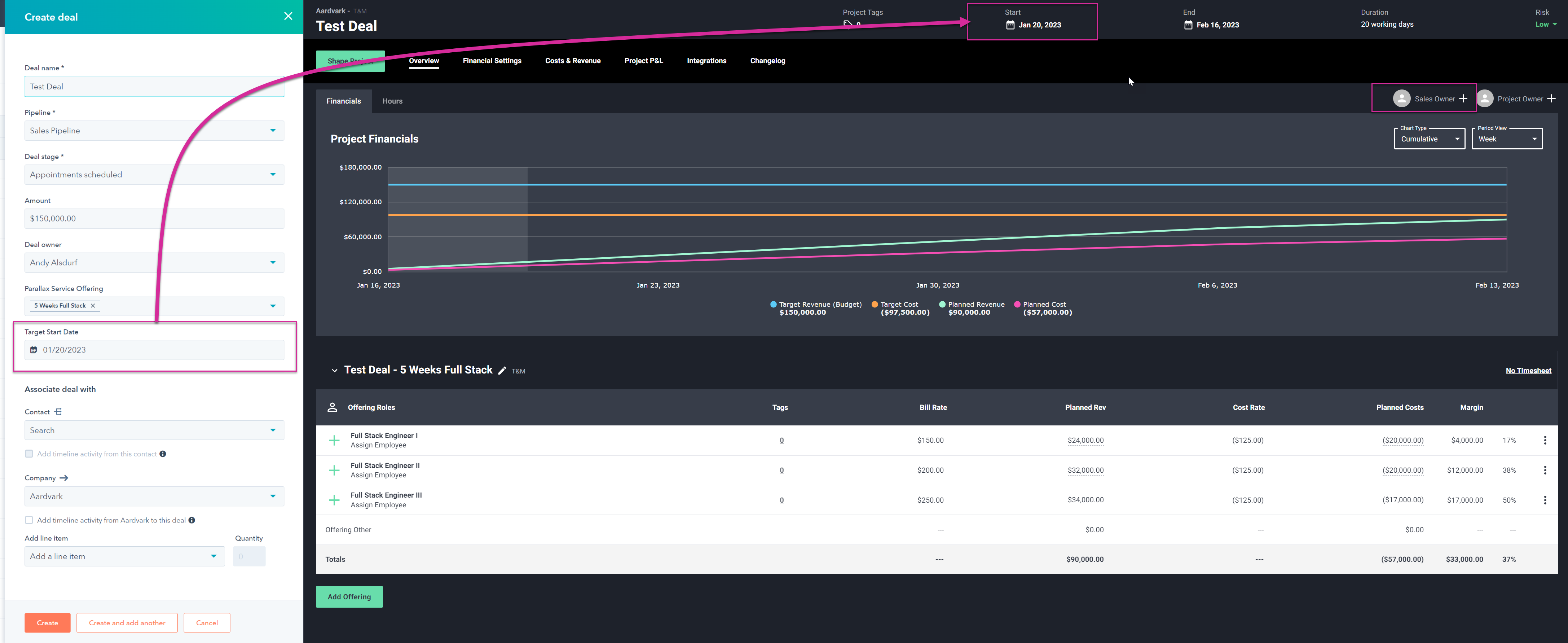 HubSpot Integration Field Mapping – Parallax