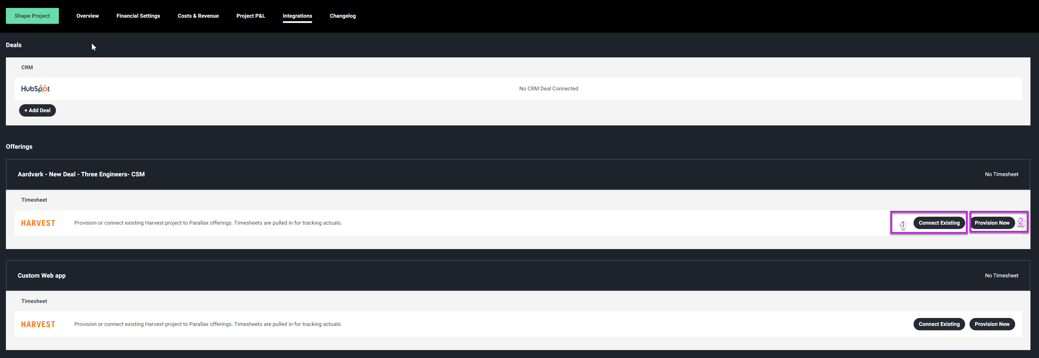 Connecting Timesheets – Parallax