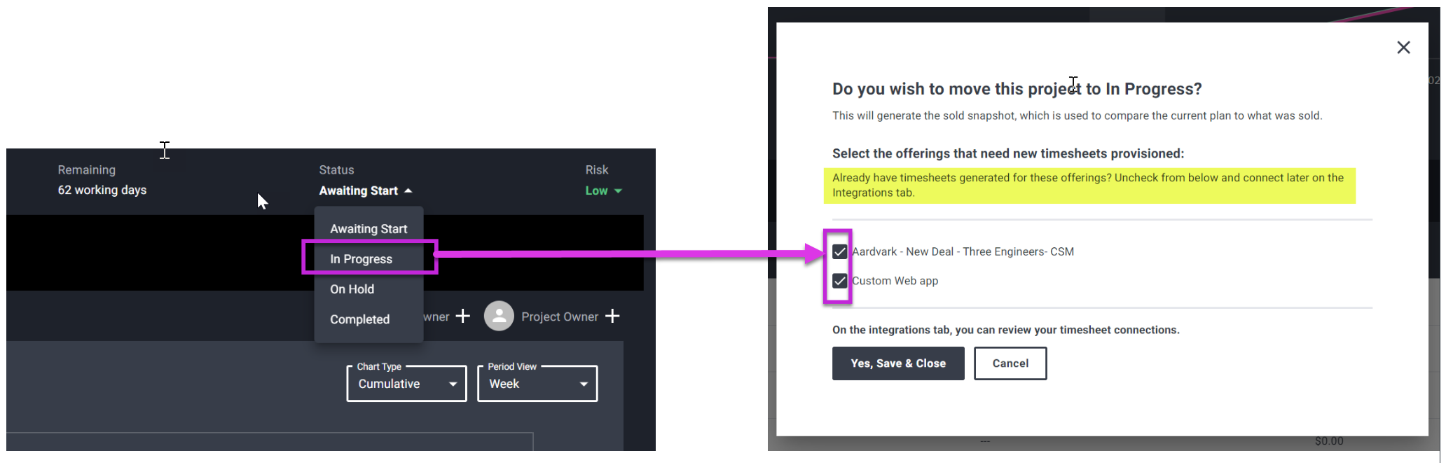 Connecting Timesheets – Parallax