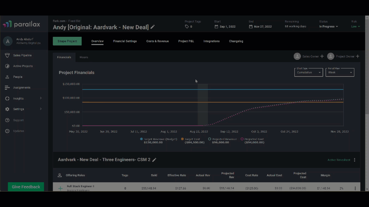 Connecting Timesheets – Parallax